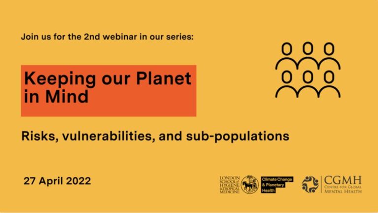 Keeping our planet in mind: Risks, vulnerabilities, and sub-populations ...